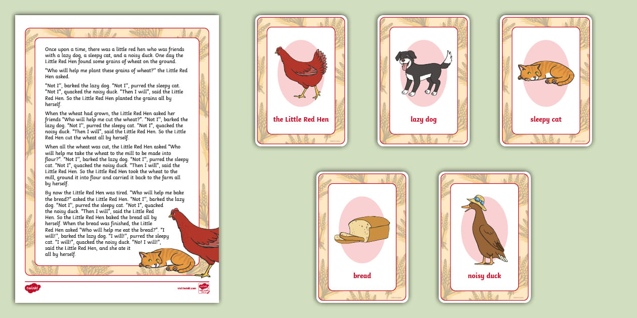 Listening Comprehension Passage | Little Red Hen Story