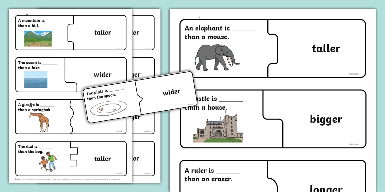 Grade R Length Comparing Objects Puzzle - Twinkl Grade R Length Comparing Objects Puzzle - Twinkl