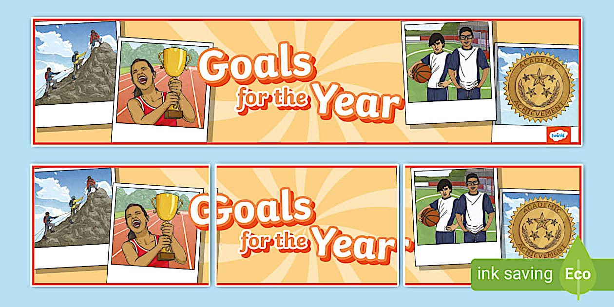 Goals for the Year Display Banner - KS2 (Teacher-Made)