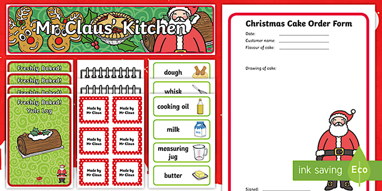 Mr Claus' Kitchen Role Play Resource Pack