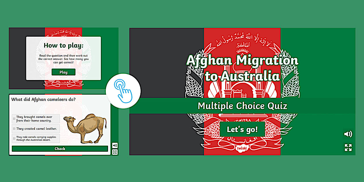 Afghan Migration to Australia Multiple Choice Quiz - Twinkl