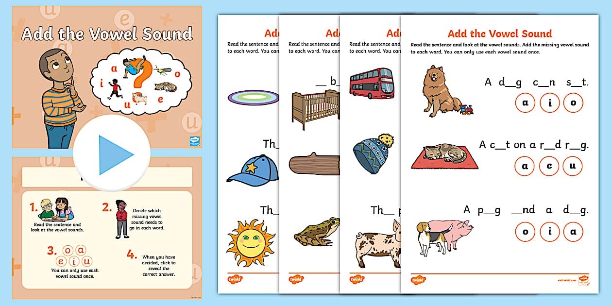 Phase 2 Add the Vowel Sound Phonics Resource Pack - Twinkl