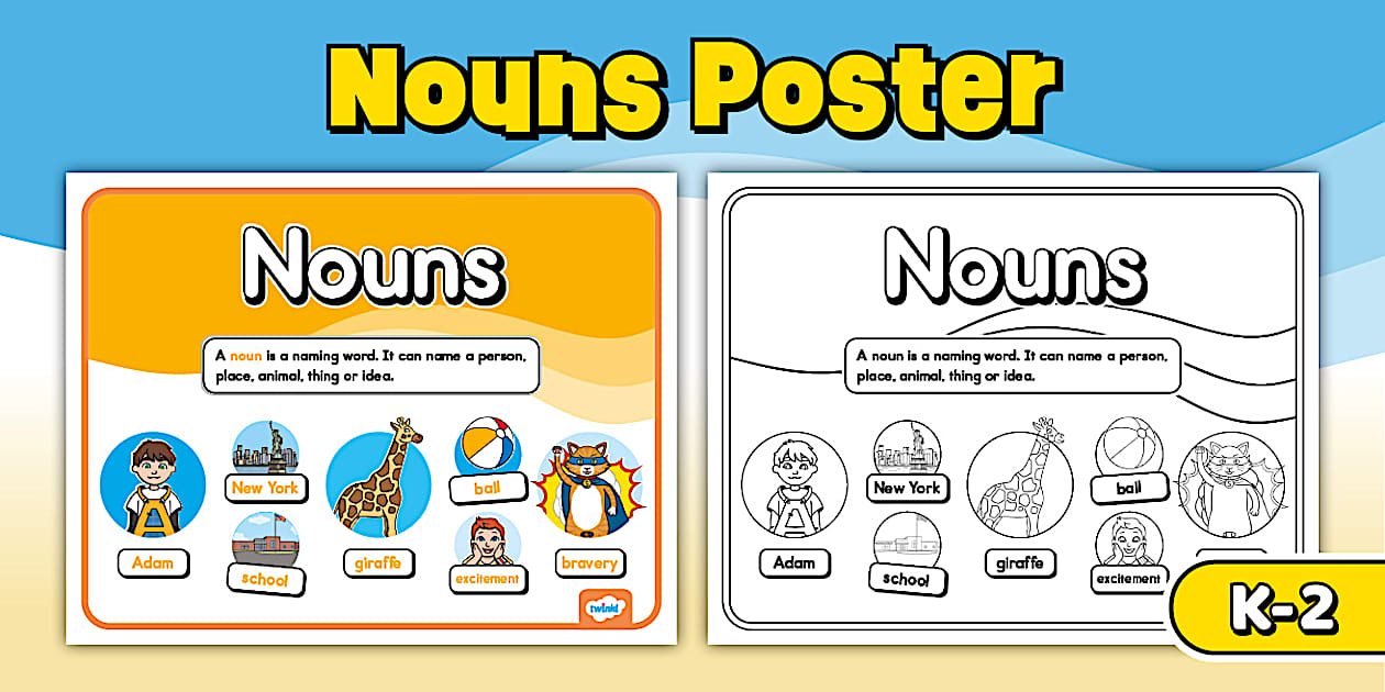 Noun Display Poster for Kids