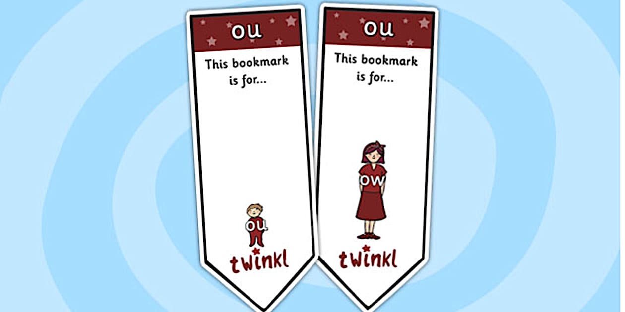 ou Sound Family Editable Bookmarks