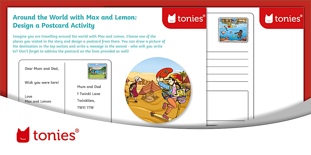FREE! - Around the World with Max and Lemon: Design a Postcard