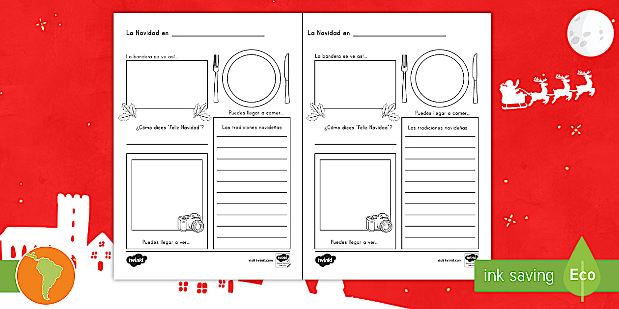 Ficha de actividad: La Navidad en el mundo (teacher made)