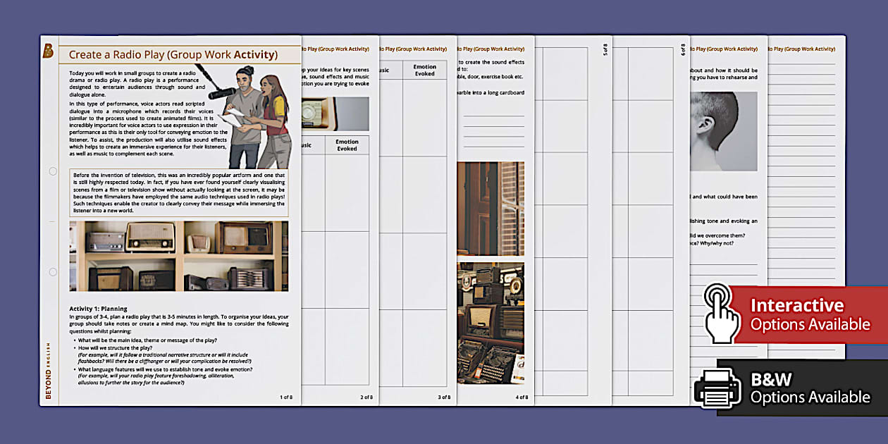 Create a Radio Play (Group Work Activity) (Teacher-Made)