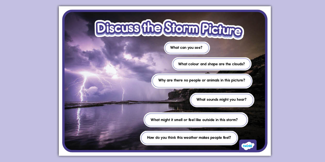 Discuss the Storm Picture Prompt (teacher made) - Twinkl