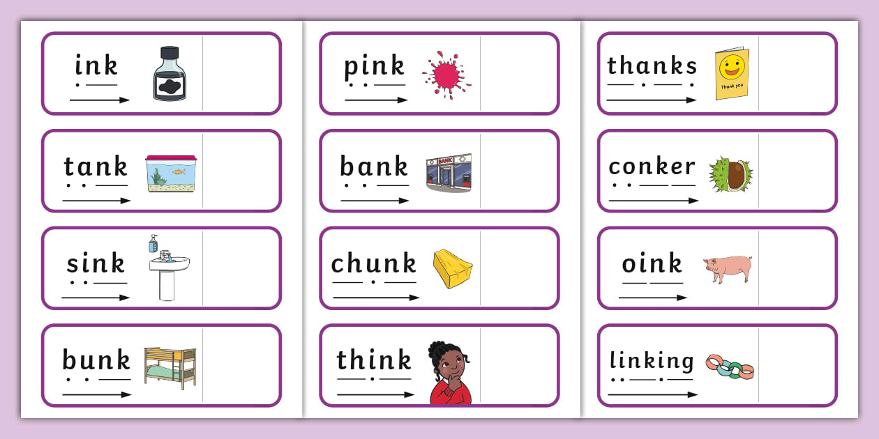 Phase 3 /nk/ Read and Reveal Activity - Twinkl