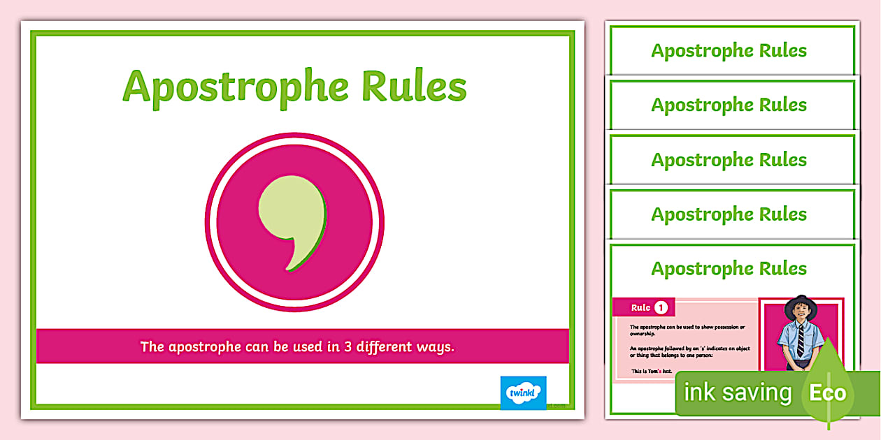 Apostrophe Rules Display Posters (teacher made) - Twinkl
