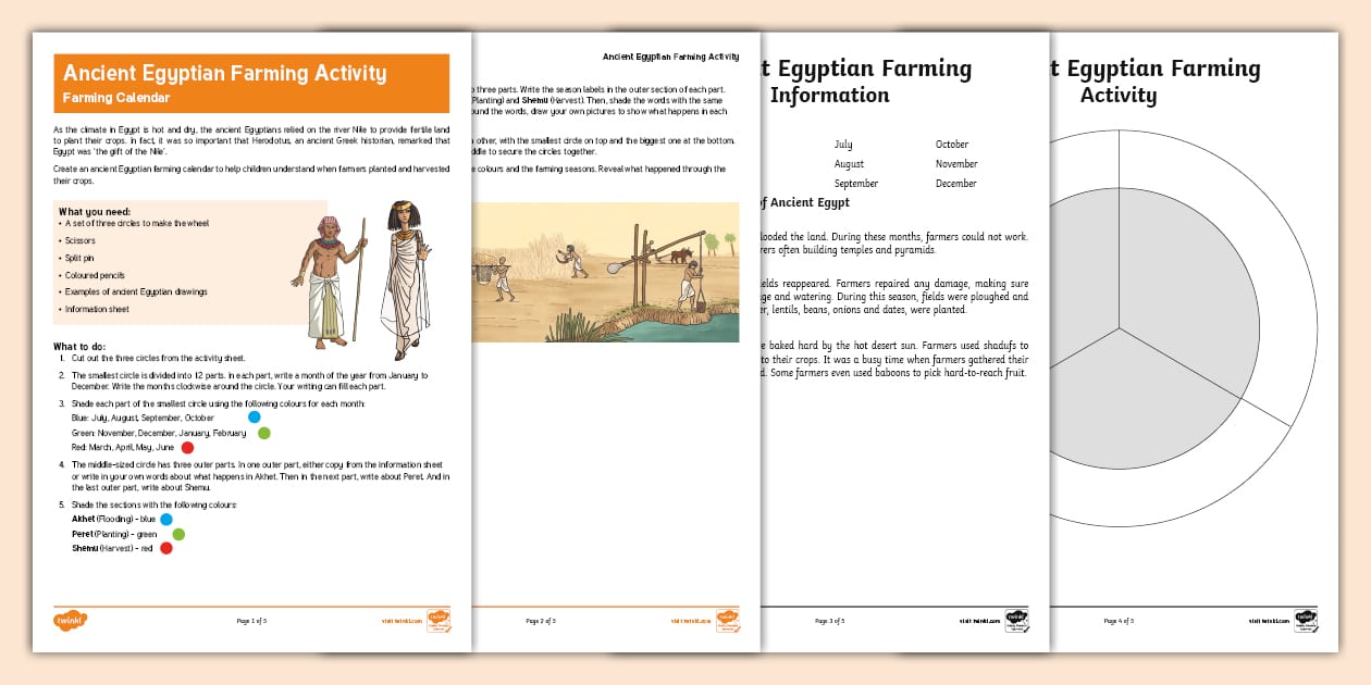 Ancient Egypt Farming Methods Activity