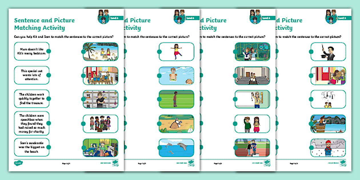 Level 6 Weeks 21-30 Sentence and Picture Matching Activity