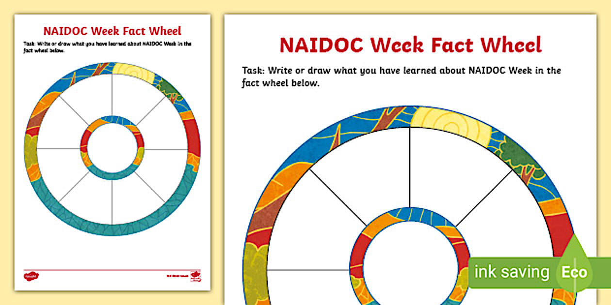 TAS NAIDOC Week Fact Wheel Worksheet - English - Twinkl