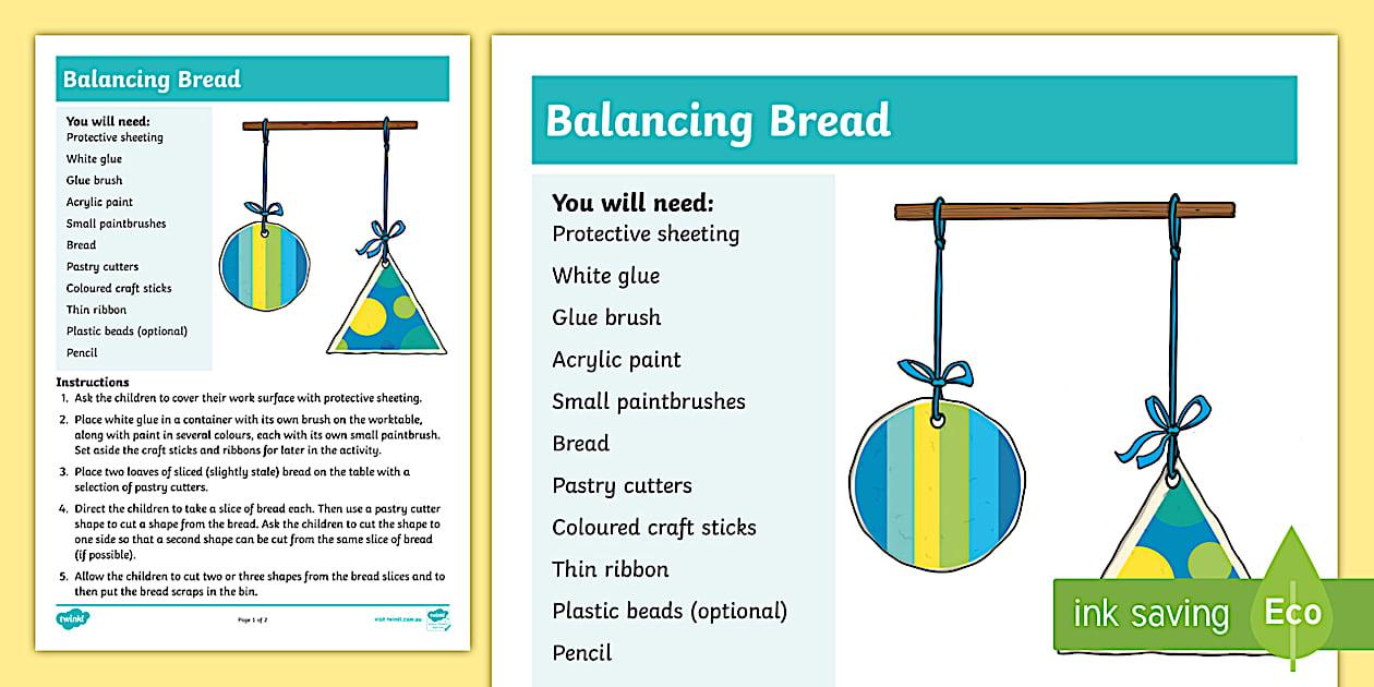 Balancing Bread Craft (teacher made) - Twinkl