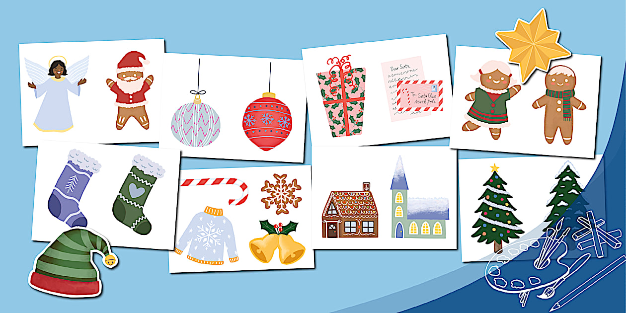 Winter and Christmas Cut-Outs | Twinkl Art Gallery - Twinkl