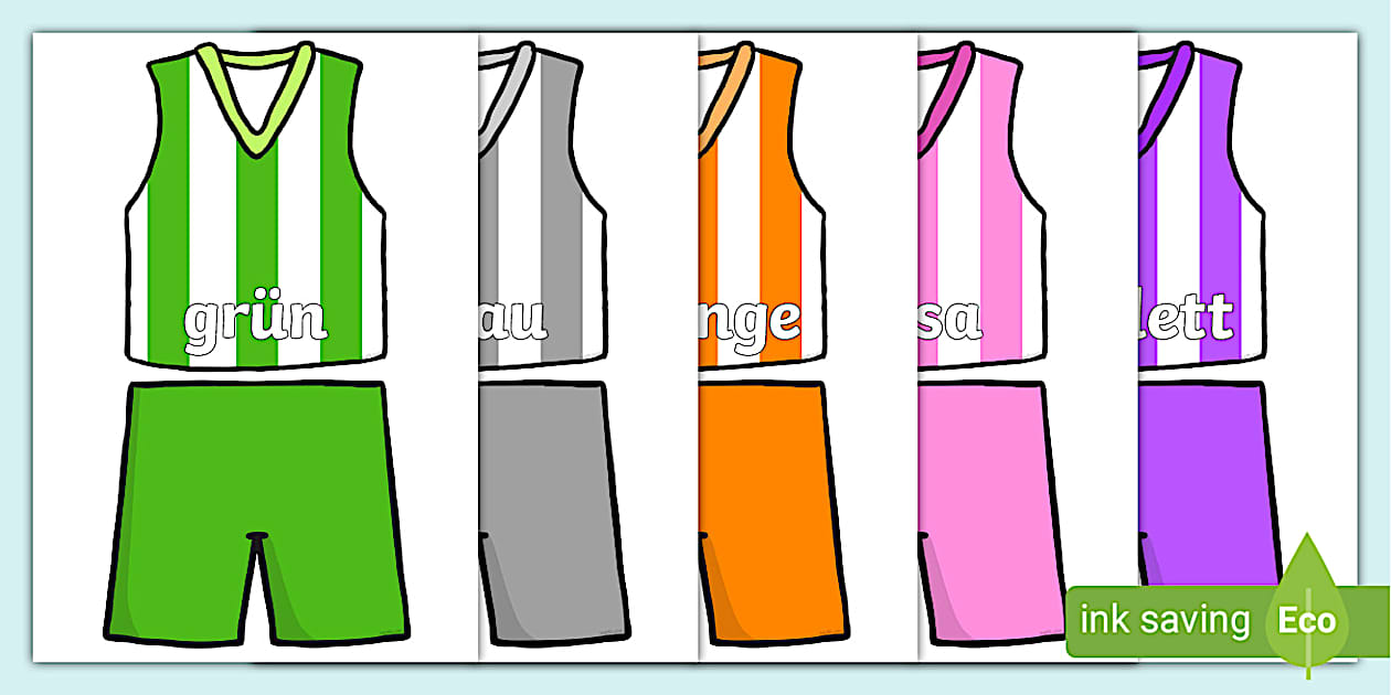 German Colour Names on Guernseys (teacher made) - Twinkl