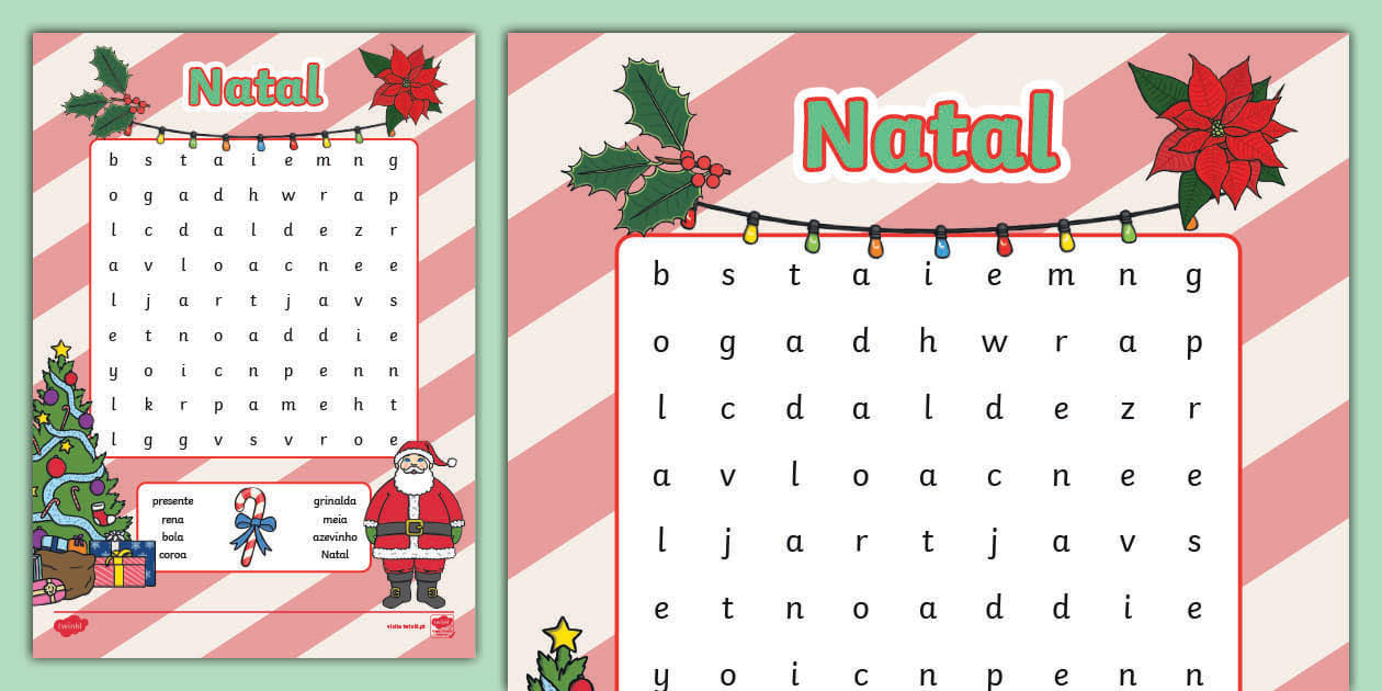 Natal: Sopa de Letras (teacher made) - Twinkl