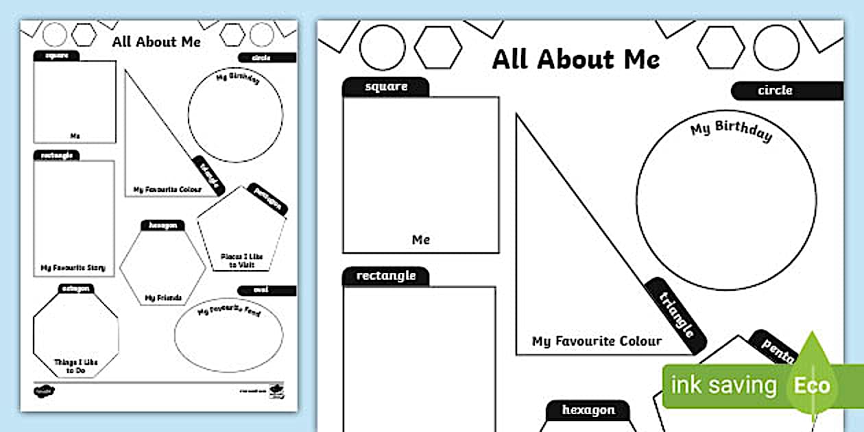 All About Me Shapes Activity (teacher made) - Twinkl
