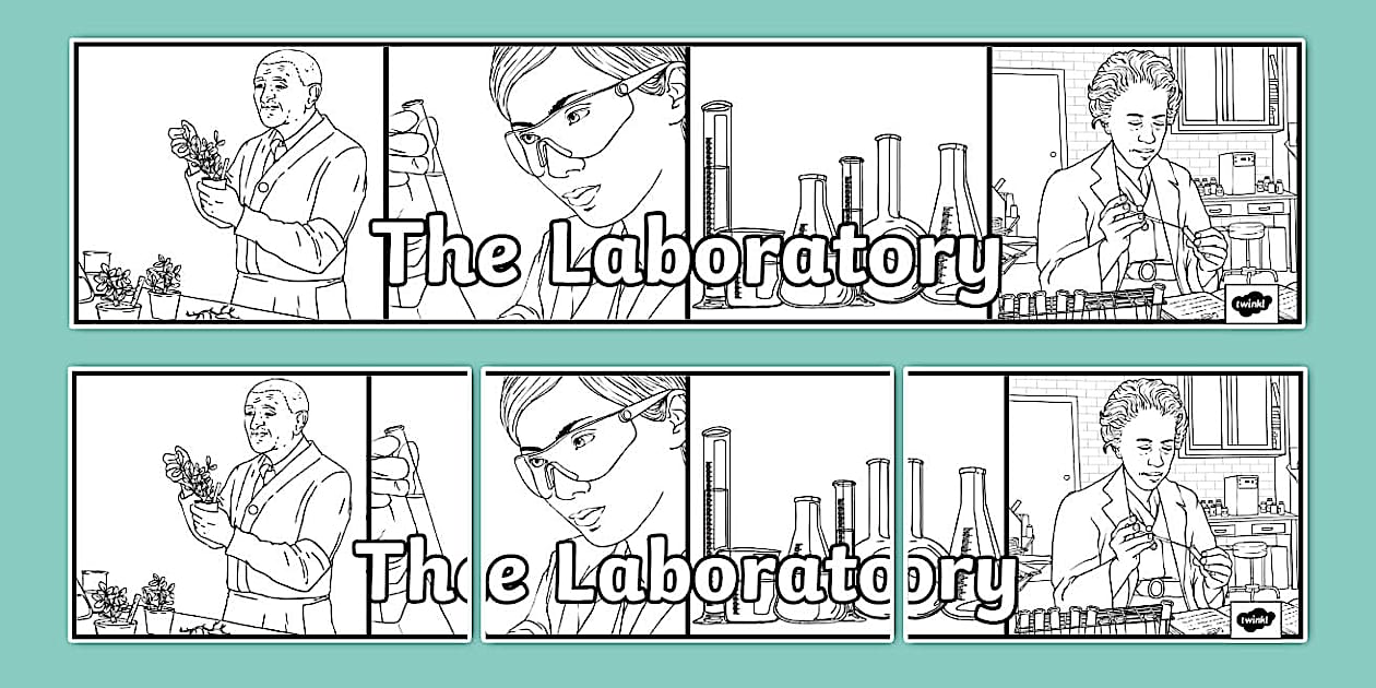 The Laboratory Colouring Display Banner (Teacher-Made)