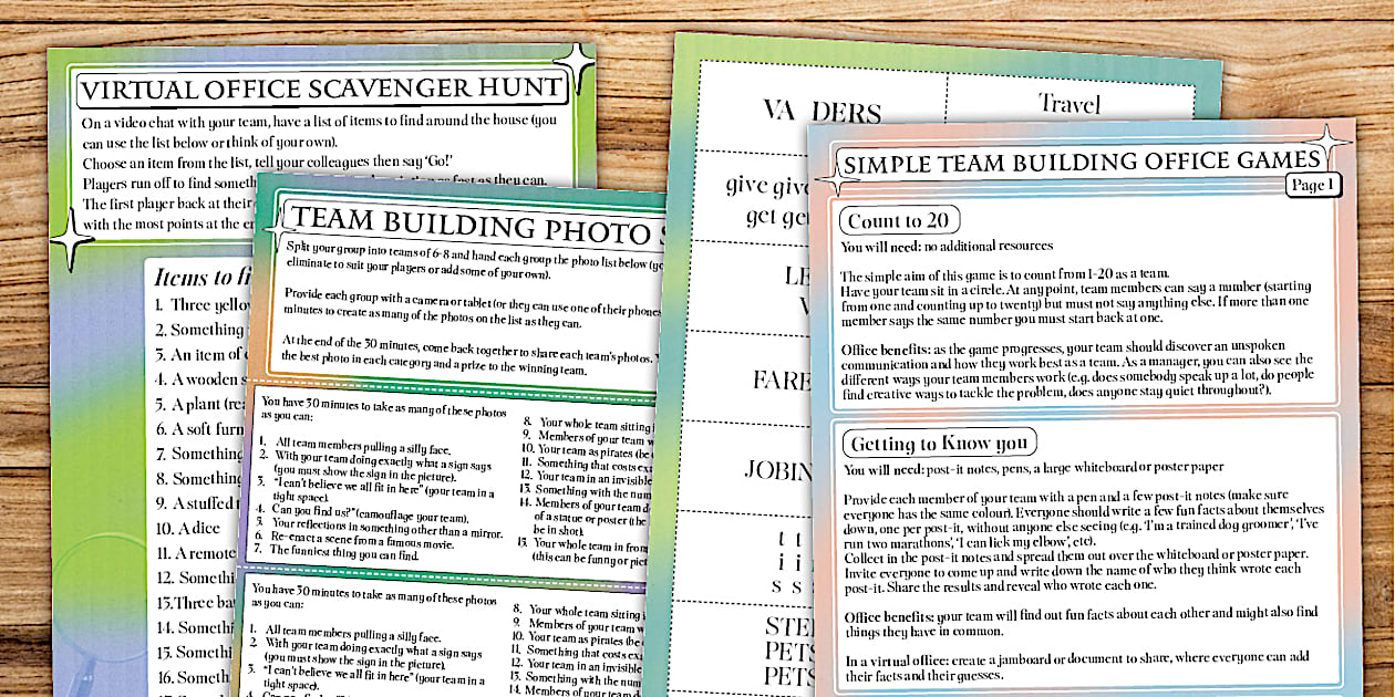Team-Building Games for the Office | Twinkl Party - Twinkl