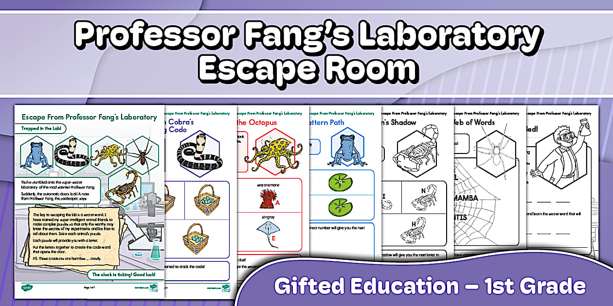Escape From Professor Fang’s Laboratory! for Gifted Education | First Grade