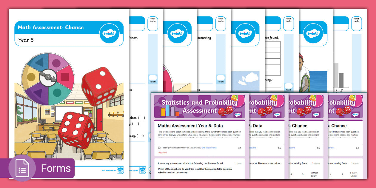 Year Five and Six Statistics and Probability Assessment Pack