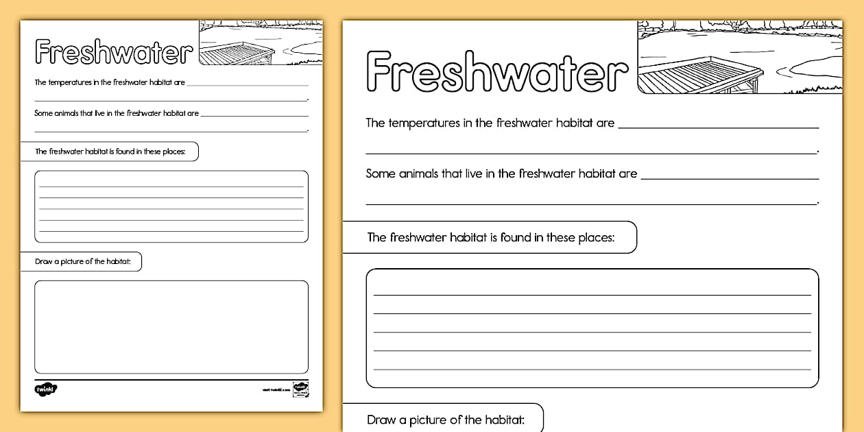 Freshwater Habitat Research Activity (teacher made) - Twinkl