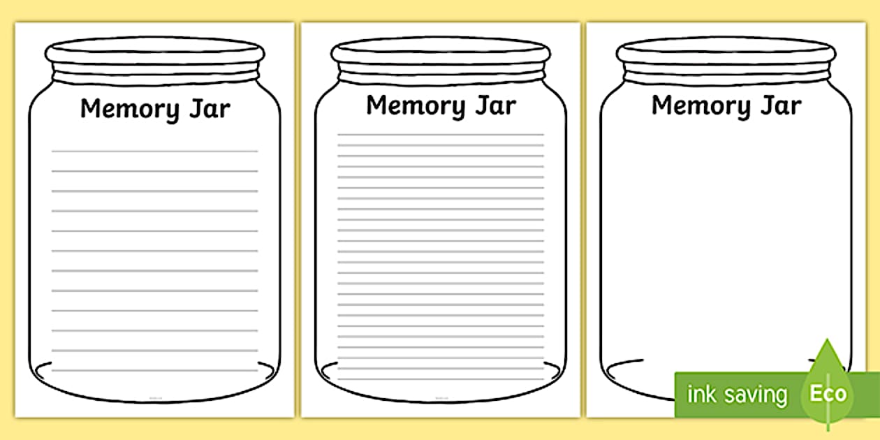 Memory Jar Writing Templates (teacher made) - Twinkl