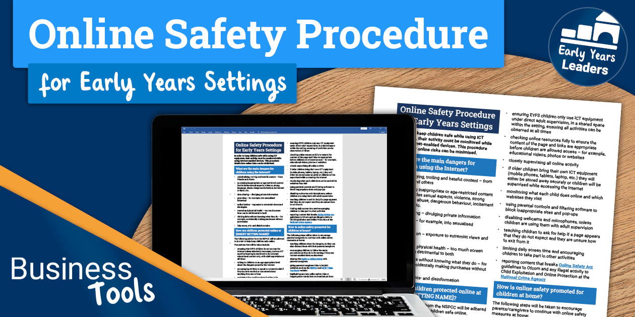 Online Safety Procedure for Early Years Settings | Twinkl