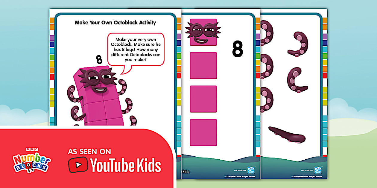 Numberblocks: Make Your Own Octoblock Worksheet - Twinkl