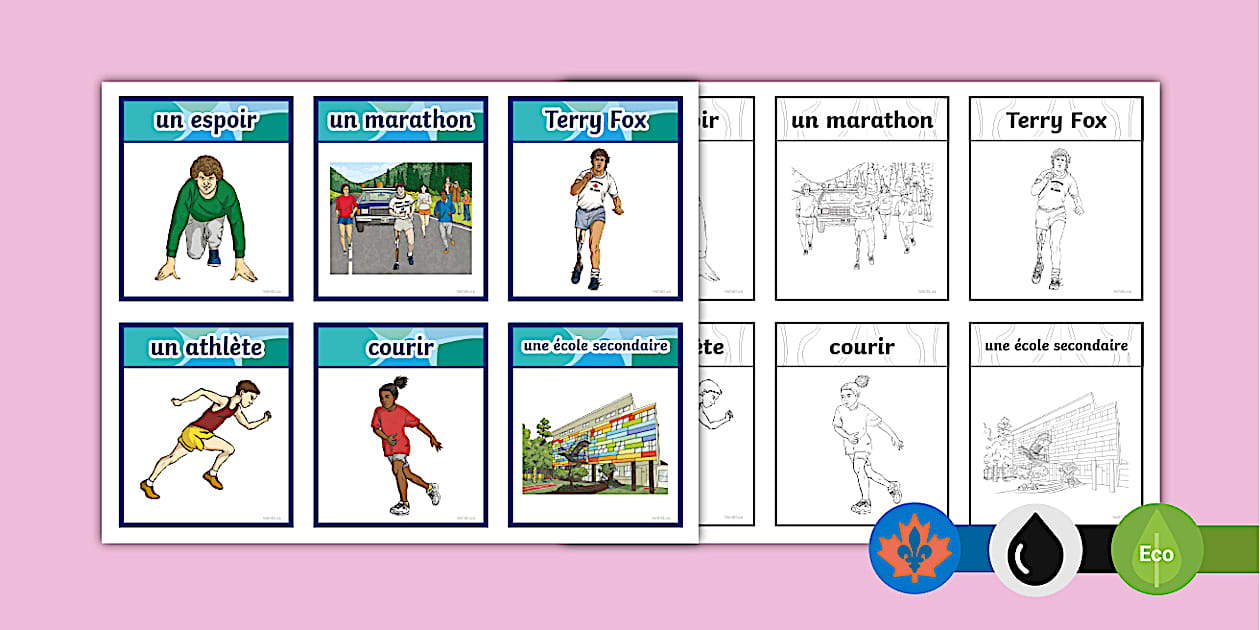 Terry Fox Flashcards French (Hecho por educadores) - Twinkl
