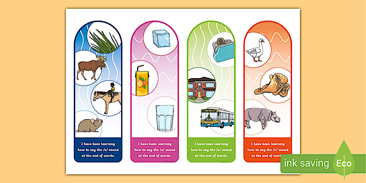 Final /s/ Sound Bookmark (teacher made) - Twinkl