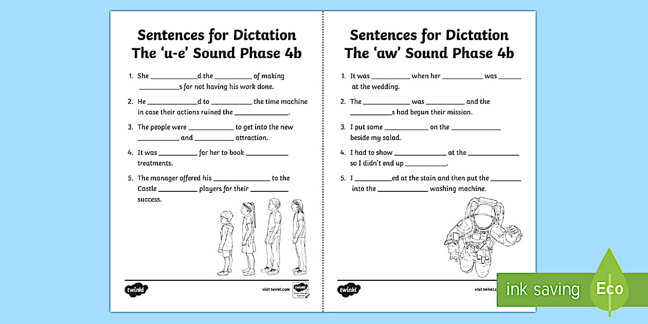 u, e & aw Sound Worksheet - NI Phase 4b Phonics - Twinkl