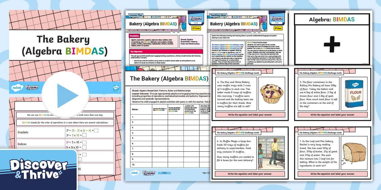The Bakery (Algebra BIMDAS) Resource Pack (Lehrer gemacht)