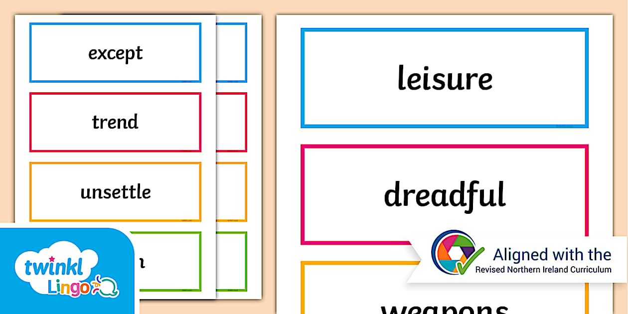 Linguistic Phonics Stage 5/6 Phase 4b 'e' Sound Word Cards