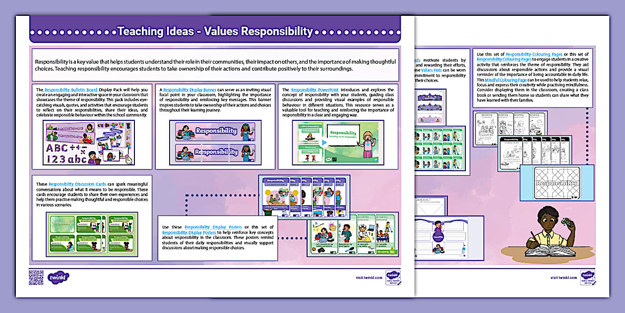 Teaching Ideas - Values - Responsibility (Teacher-Made)