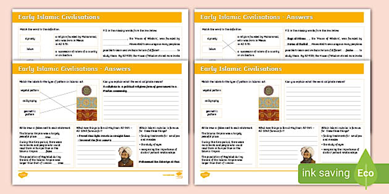 UKS2 Revision Mat: Early Islamic Civilisation - Twinkl