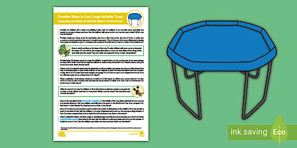 👉 EYFS Large Activity Trays: Comparing Quantities