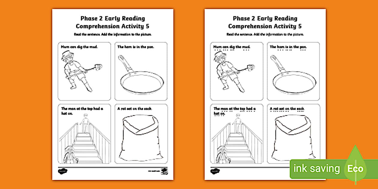 Phase 2 EYFS Reading Comprehension Activity 5 (teacher made)