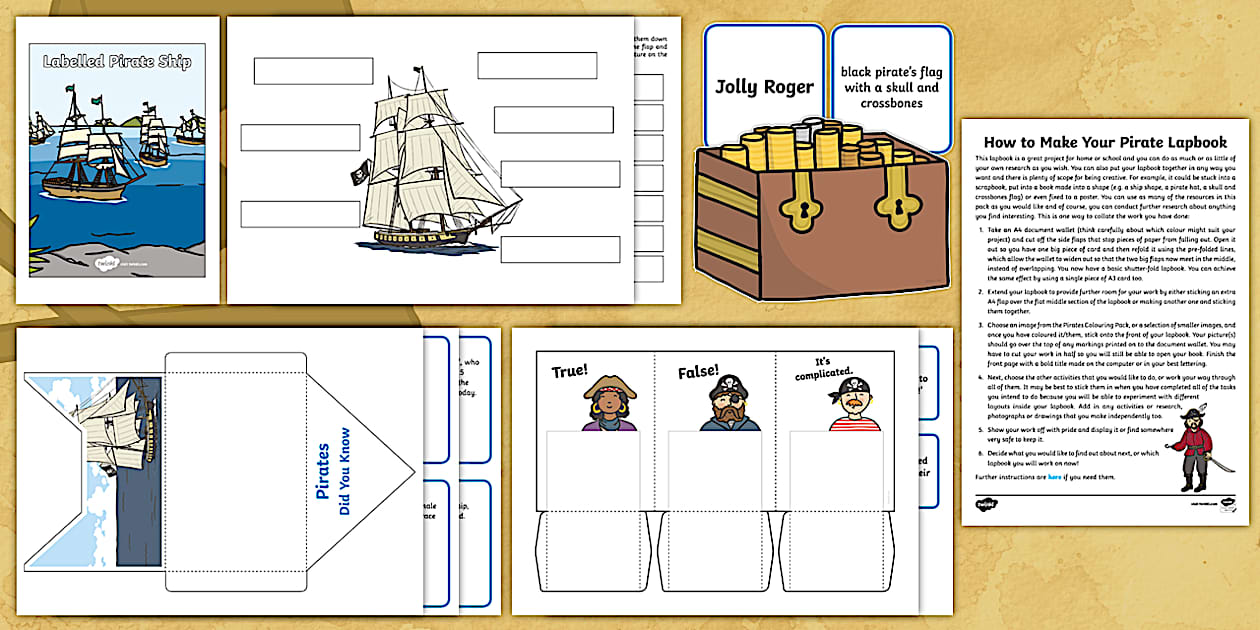 Pirates Lapbook (Teacher-Made) - Twinkl
