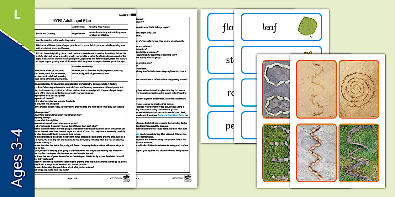 EYFS Growing Area Pictures Adult Plan and Resource Pack
