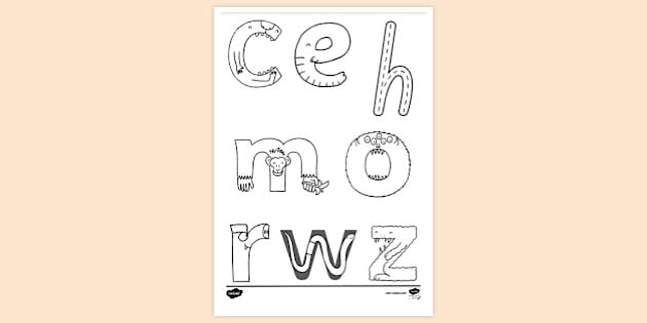 Alphabet Letters Colouring Page | Colouring Sheets - Twinkl