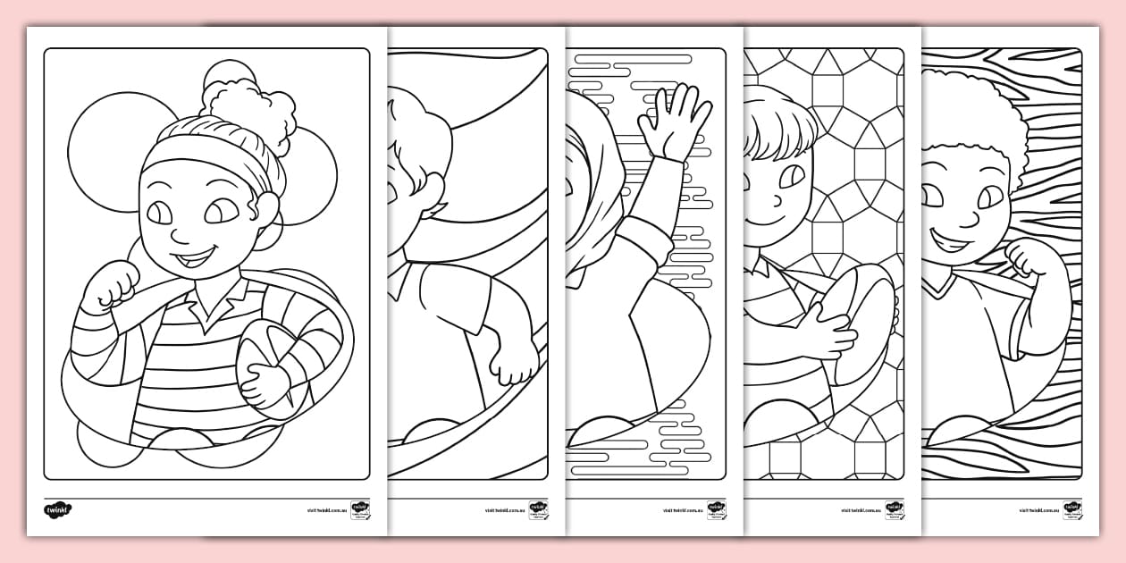 Rugby League Colouring Sheets (teacher made) - Twinkl