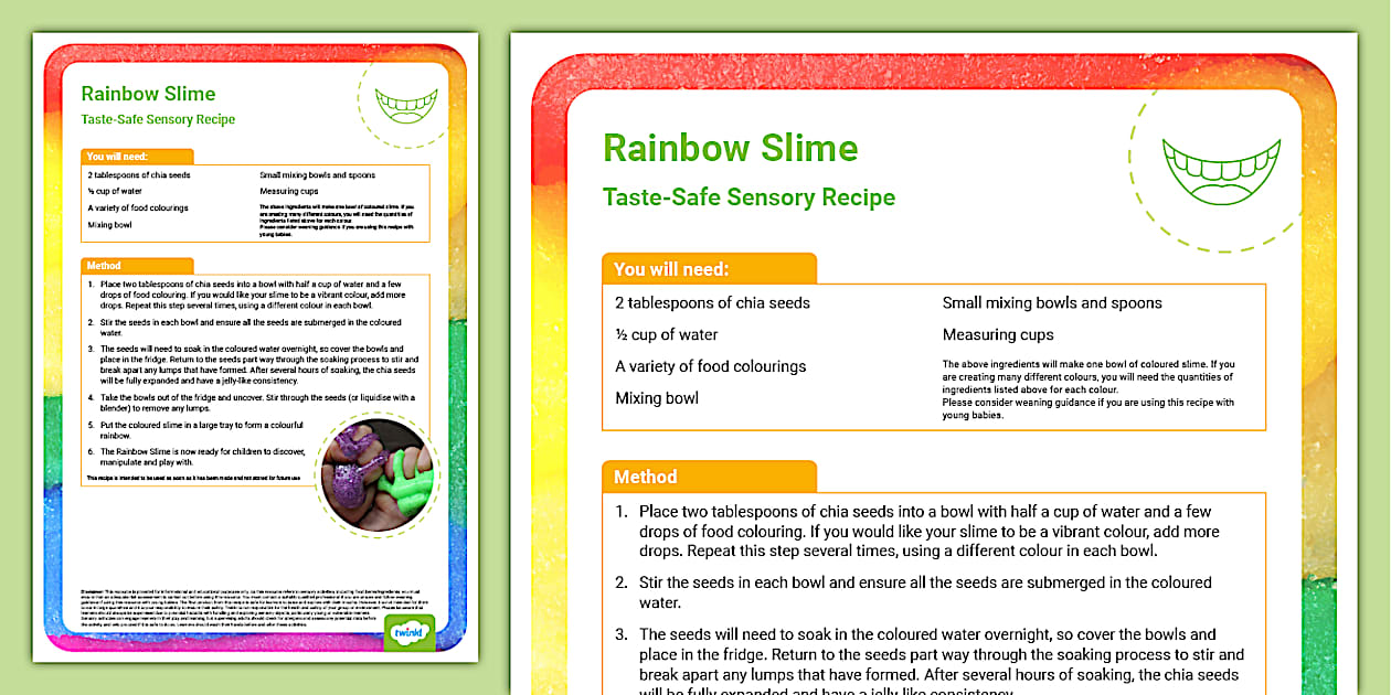 Taste-Safe Rainbow Slime Sensory Recipe | Sensory Play