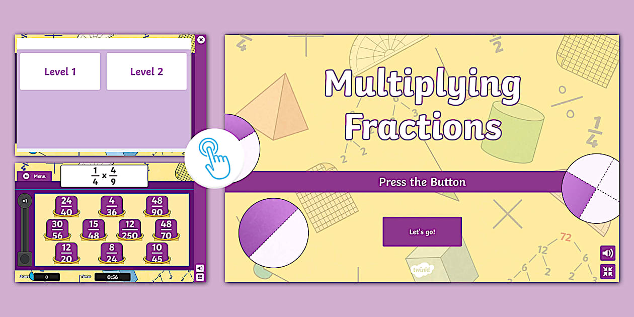 Timesing Fractions: Interactive Press the Button Game