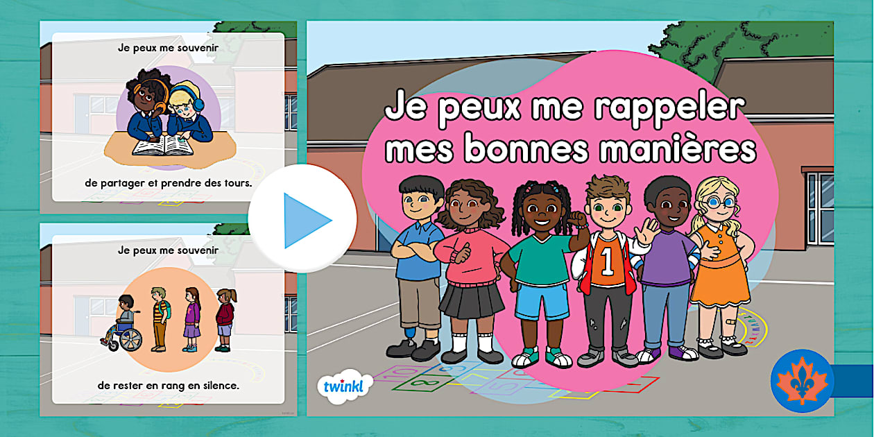 I Can Remember My Good Manners PowerPoint French - Twinkl