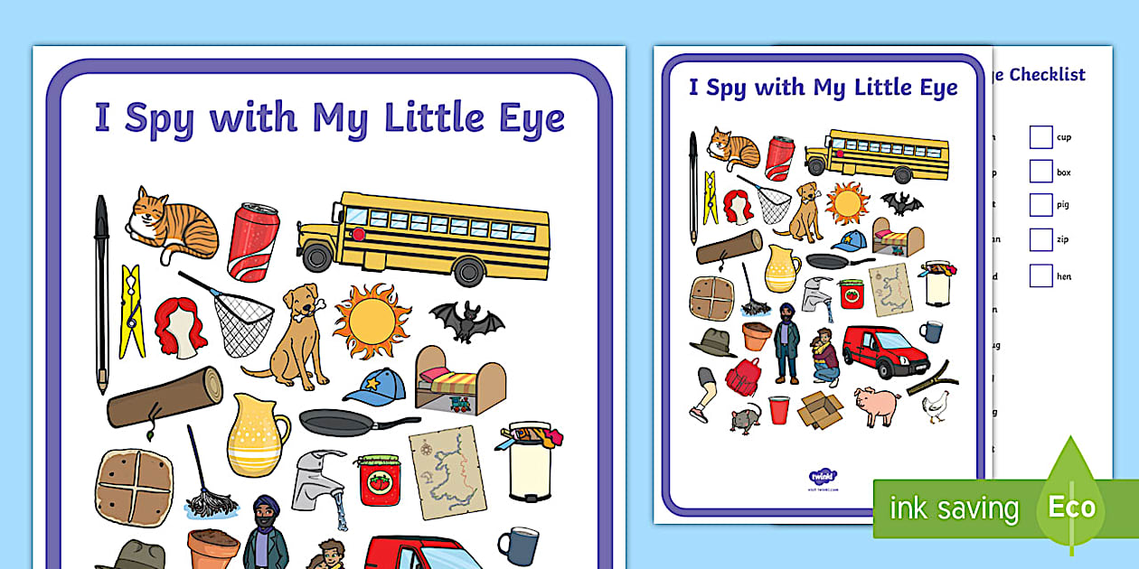CVC Words I Spy with My Little Eye Activity - Phase 2 I Spy With My ...