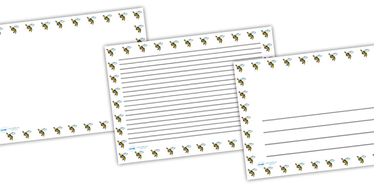 Editable Wasp Full Page Borders (Landscape) - Twinkl
