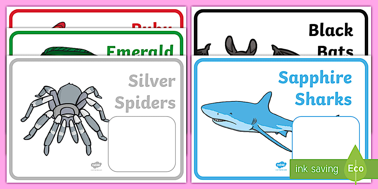 Editable Colour Wheel Animal Reading Group Display Labels