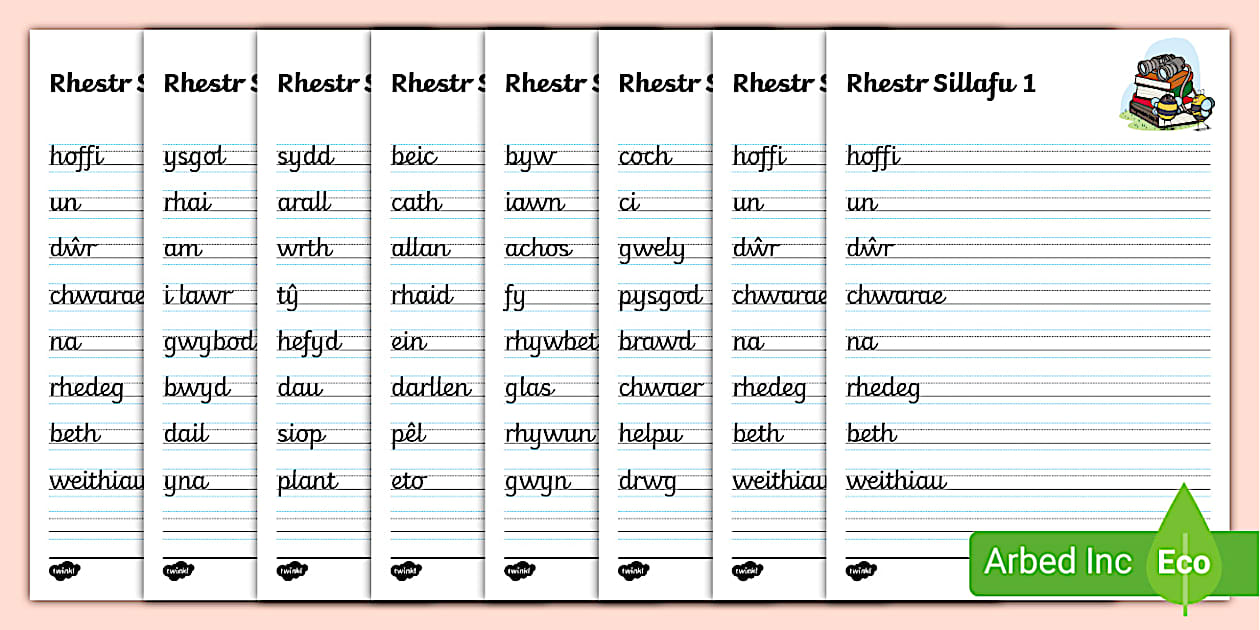 Rhestri Sillafu Cam Cynnydd 2 (teacher made) - Twinkl
